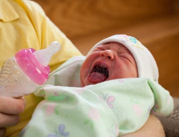 Crying baby stock image. Image of newborn, emotion, child - 12045559