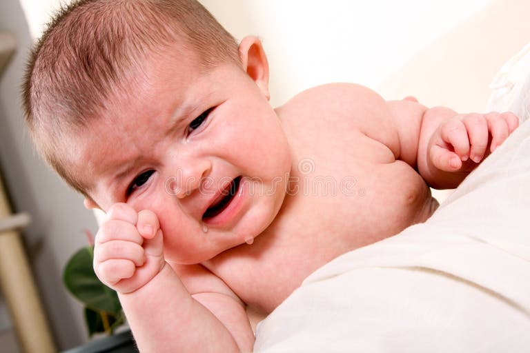 Crying baby stock image. Image of tears, weep, girl, cute - 13166249