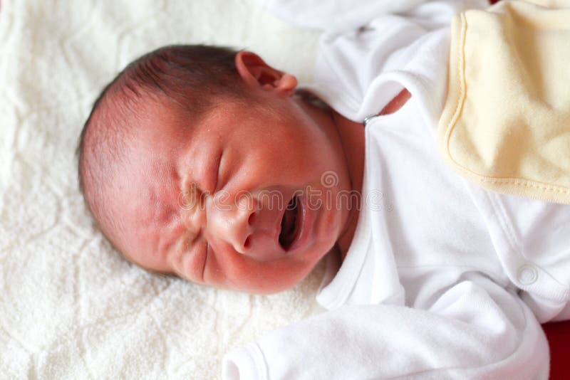 Crying baby stock photo. Image of yellow, asian, little - 13582942