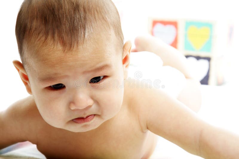Crying baby stock image. Image of hand, healthy, child - 1457855