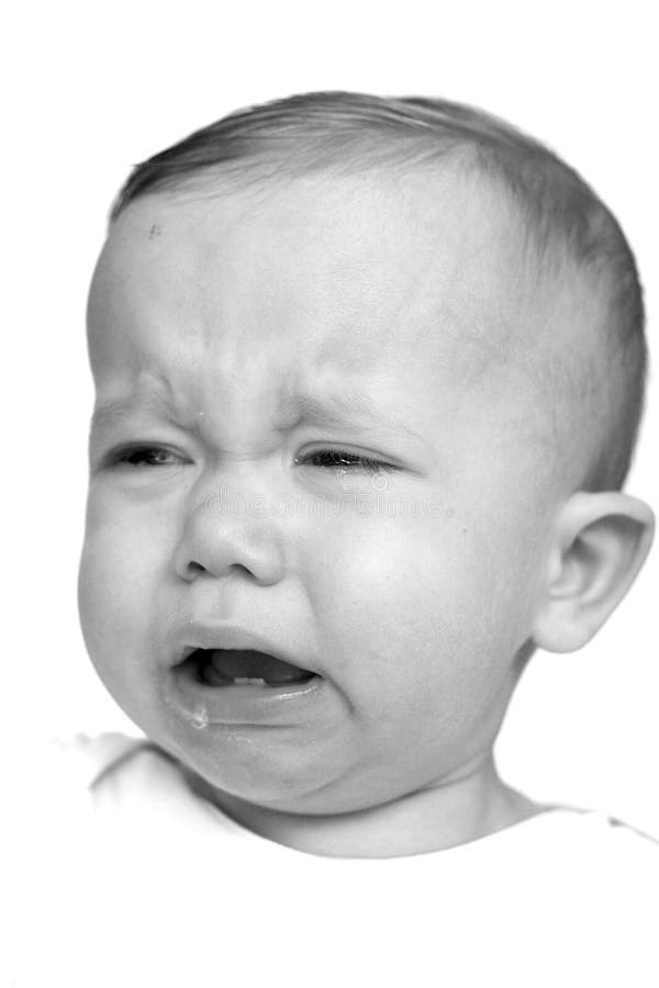Crying Baby Carried by Mother Enjoying in Inflatable Pool Stock Photo ...