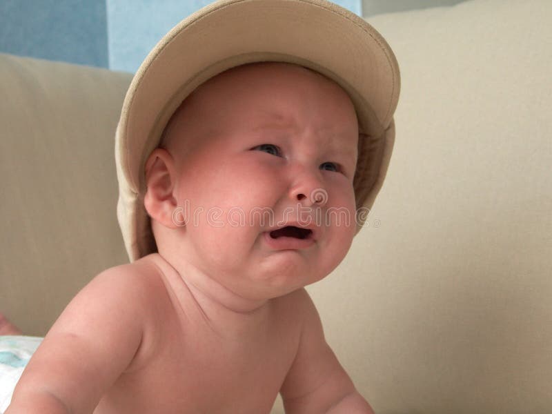 Crying baby stock photo. Image of face, compassion, newborn - 255876