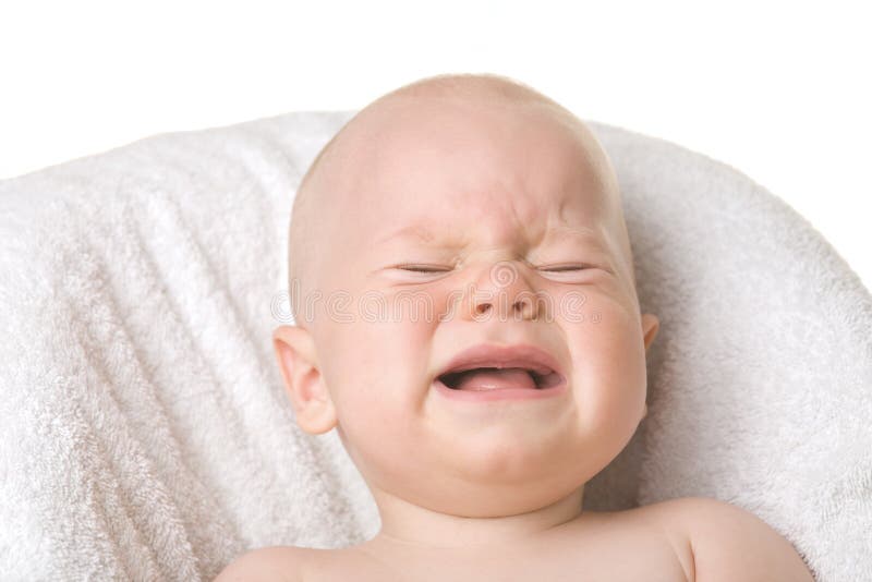 Crying baby stock image. Image of isolated, sound, horizontal - 2751257