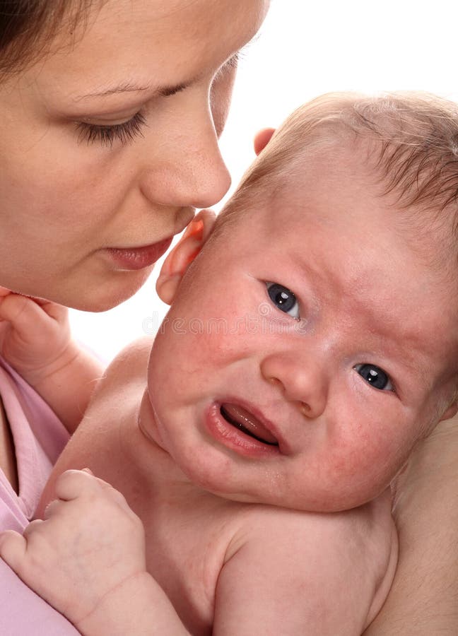 Baby crying in pain stock image. Image of burns, baby - 17275189