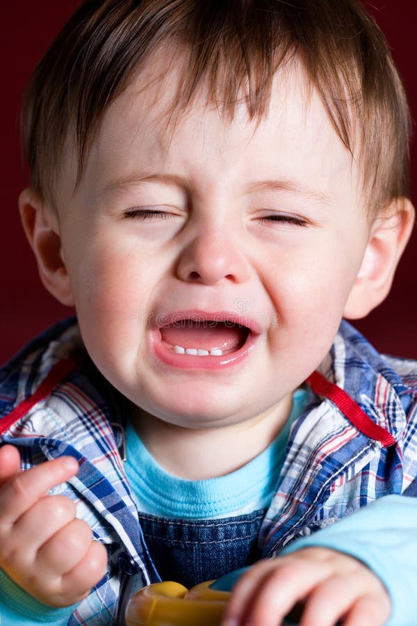 Crying baby boy stock image. Image of beautiful, tear - 16955797