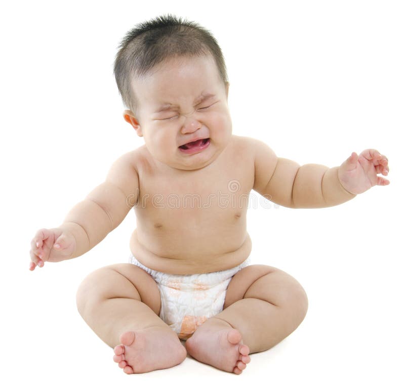 Baby with ear ache stock image. Image of painful, sick - 15657829