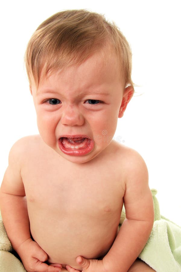 Crying baby boy stock image. Image of fear, vertical - 75604431