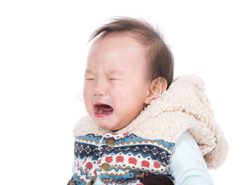 Crying baby girl stock image. Image of expression, emotion - 38263033