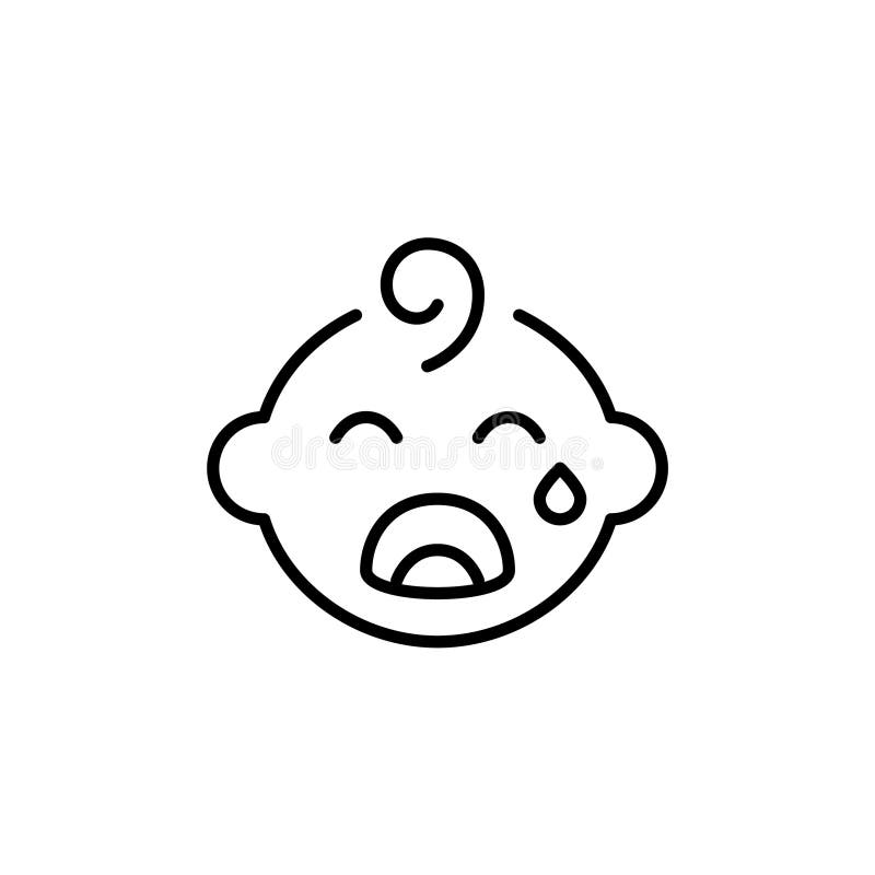 Crying Baby Icon. Pixel Perfect Vector Stock Illustration ...