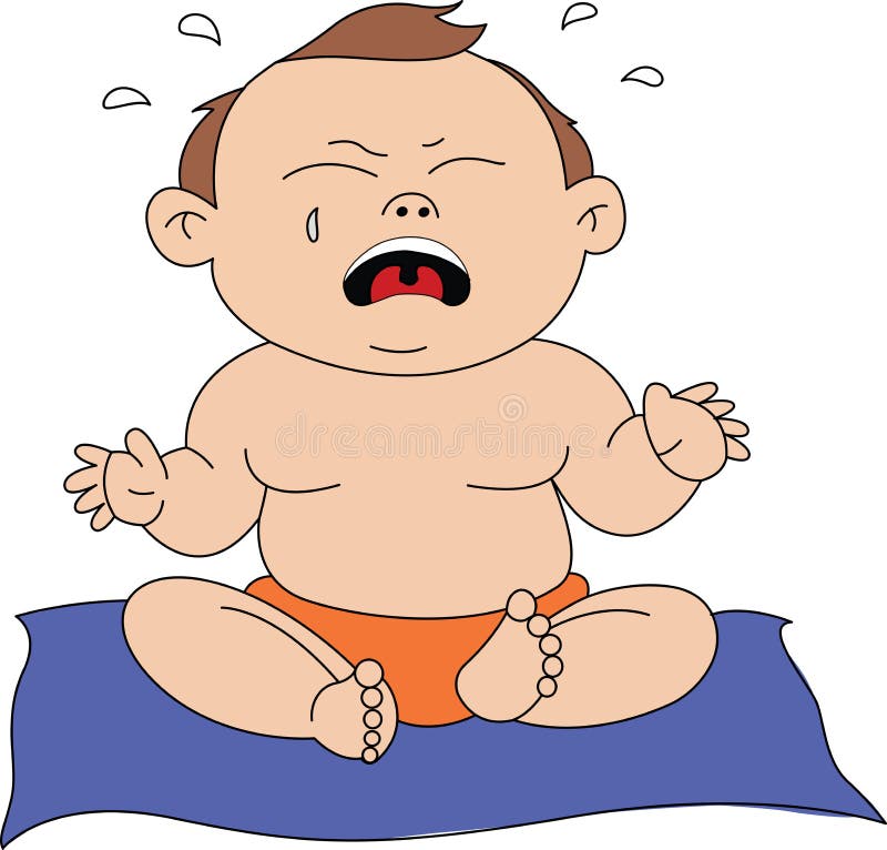 Crying Baby stock vector. Illustration of child, hungry - 41628212