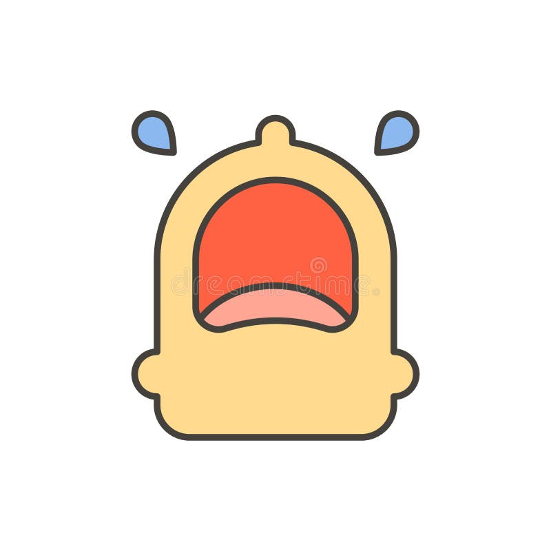 Crying Baby Vector Icon Symbol Isolated on White Background Stock ...