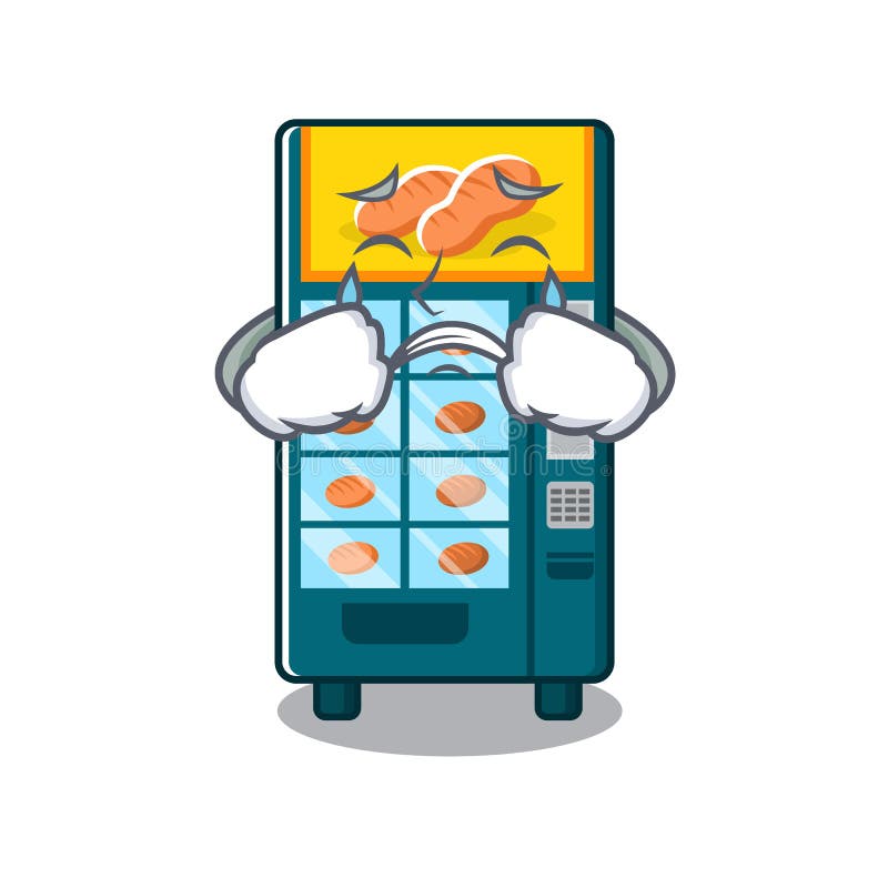 Crying Bakery Vending Machine in a Mascot Stock Vector - Illustration ...