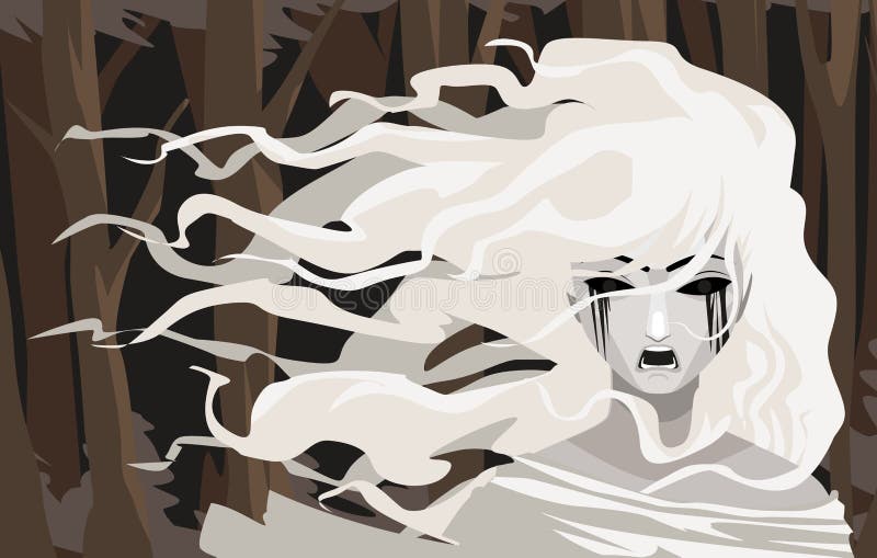 Crying Banshee Folklore Mythology Ghost Stock Vector - Illustration of ...