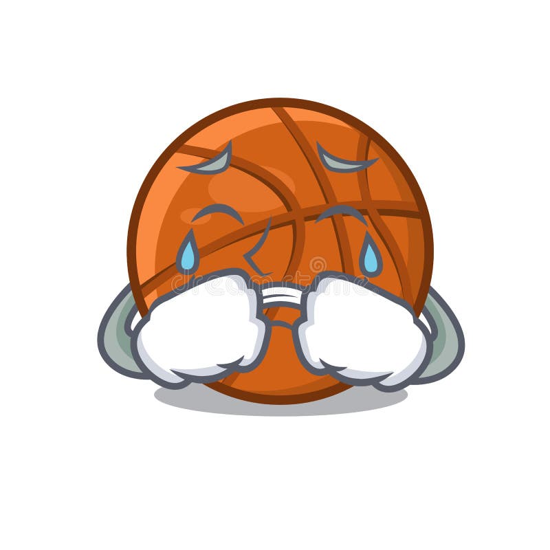 Crying Ball Character Cartoon Style Stock Vector - Illustration of ...