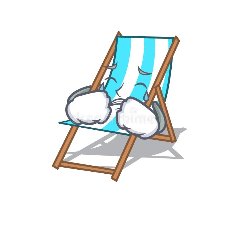 Crying Beach Chair Mascot Cartoon Stock Vector - Illustration of cute ...