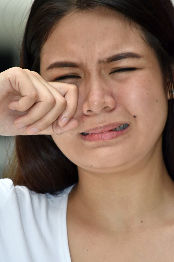 Crying Beautiful Asian Female Stock Image - Image of beautiful, crying ...