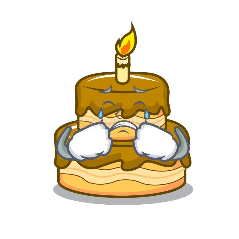 Sad Cartoon Birthday Cake stock vector. Illustration of party - 47333030
