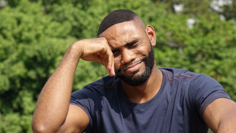 Crying Black Male stock photo. Image of crying, dark - 106655840