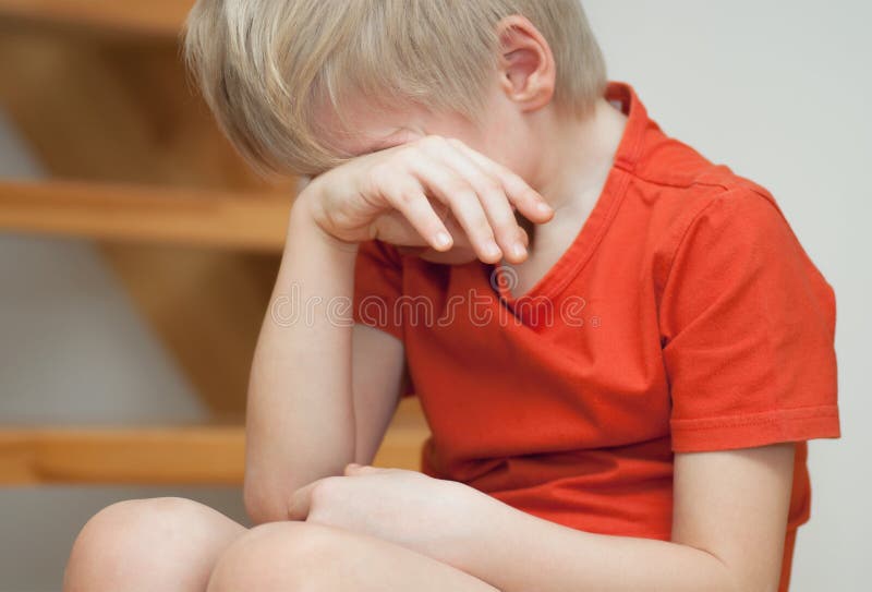 Crying boy stock image. Image of offense, fear, elementary - 60912281