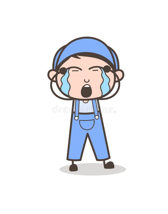 Crying Boy Face Vector Illustration Stock Illustration - Illustration ...