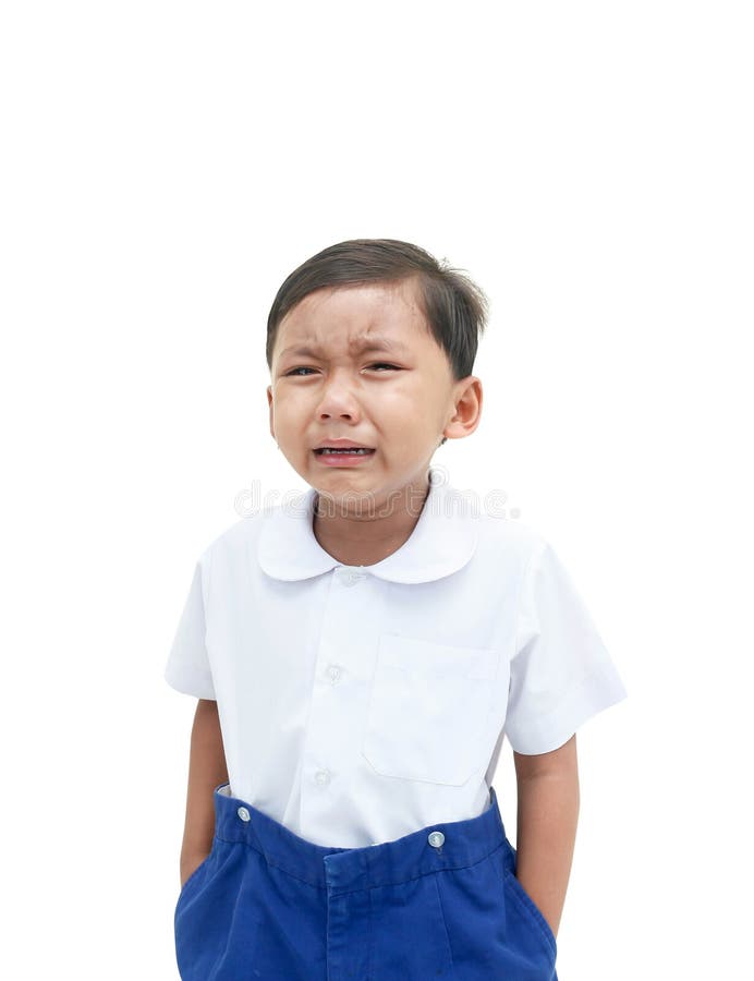 Student boy crying. stock photo. Image of asian, clean - 65893128