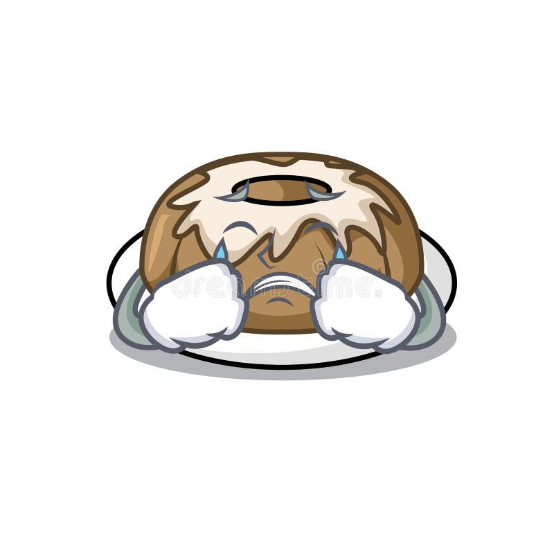 Crying Bundt Cake Mascot Cartoon Stock Vector - Illustration of ...