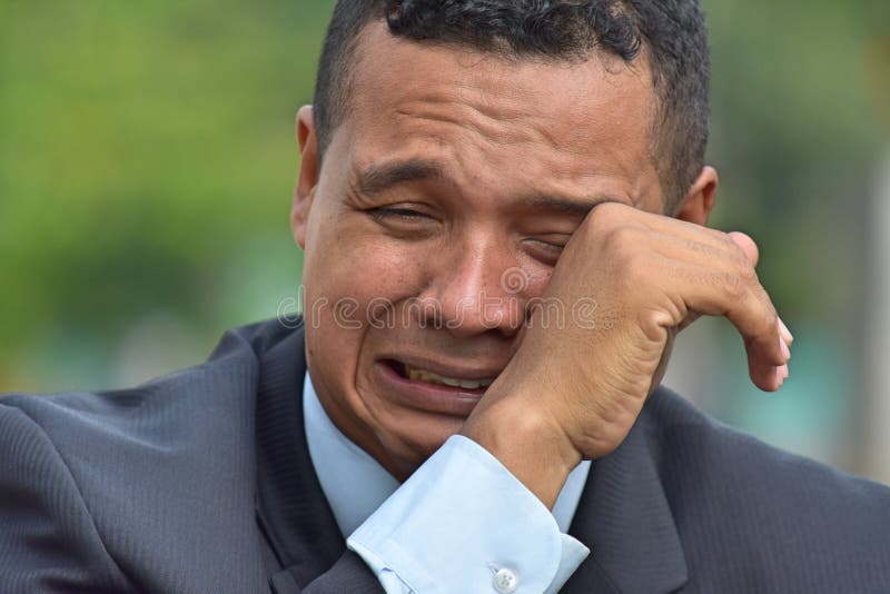 Crying Business Man stock image. Image of hurt, sadness - 114829147
