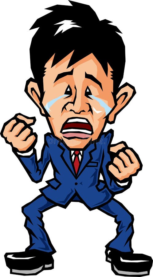 Crying businessman stock illustration. Illustration of people - 53809438