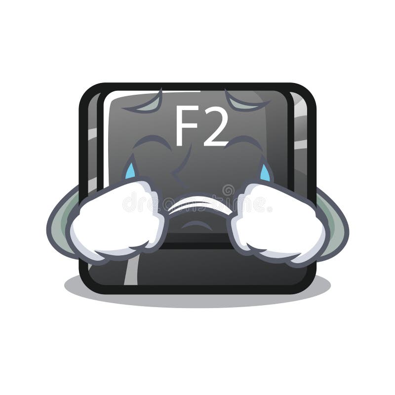 Crying Button F2 Isolated with the Character Stock Vector ...