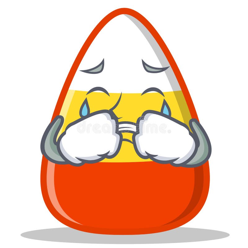Crying Candy Corn Character Cartoon Stock Vector - Illustration of ...