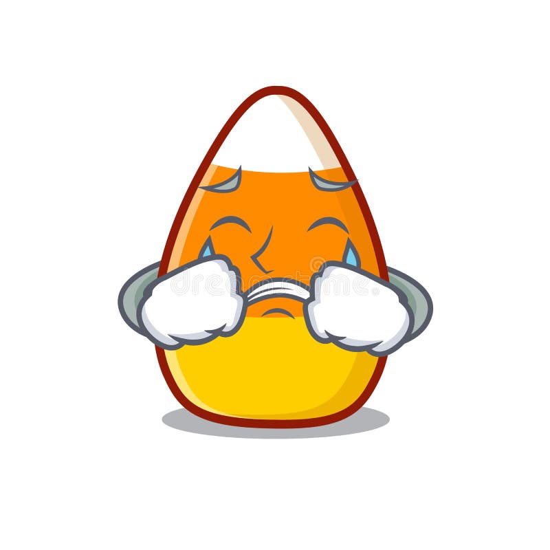 Crying Candy Moon Mascot Cartoon Stock Vector - Illustration of button ...