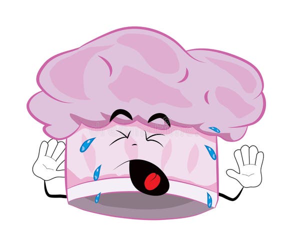 Crying chef hat cartoon stock illustration. Illustration of chef - 48652959