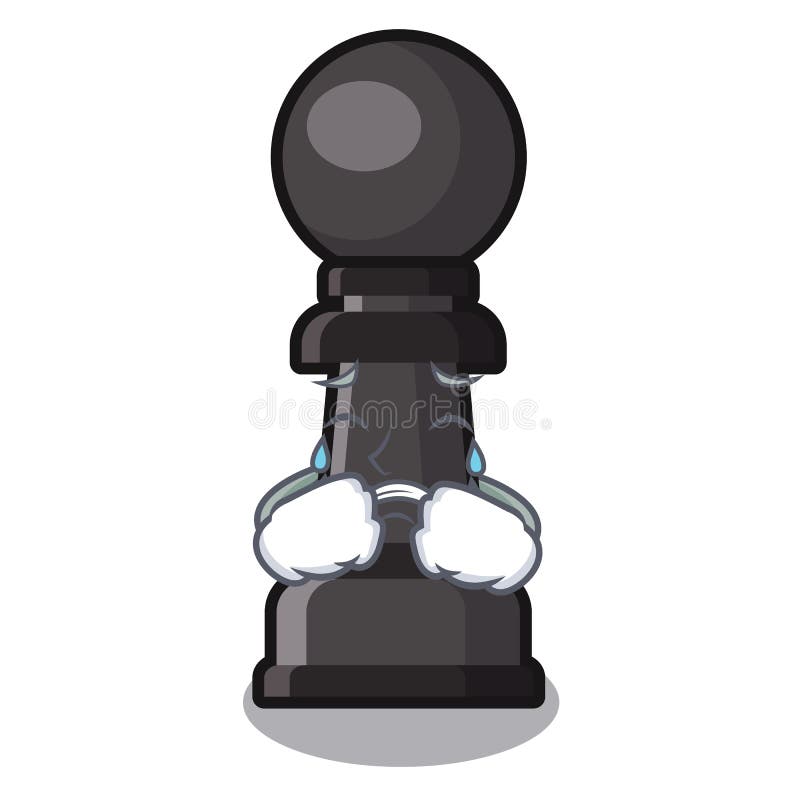 Sad Cartoon Chess Pawn stock vector. Illustration of vector - 47756105