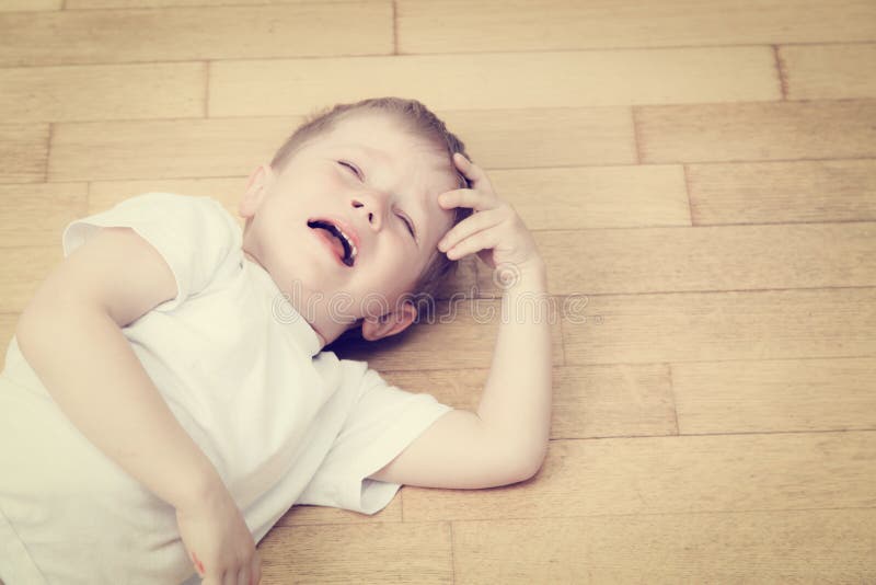 Crying Child in Tears, Stress and Depression Stock Photo - Image of ...