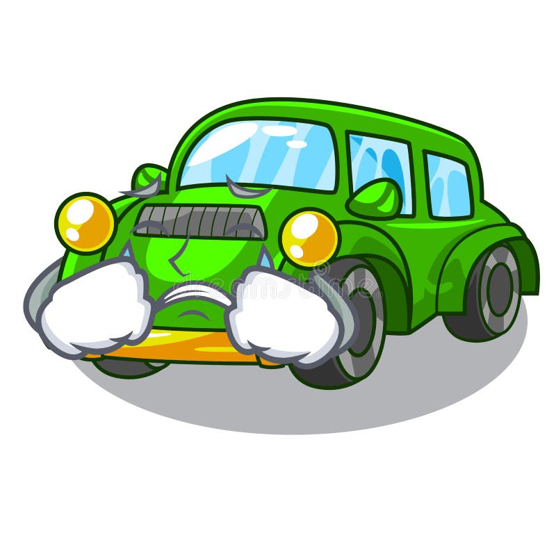 Crying Classic Car in the Shape Mascot Stock Vector - Illustration of ...