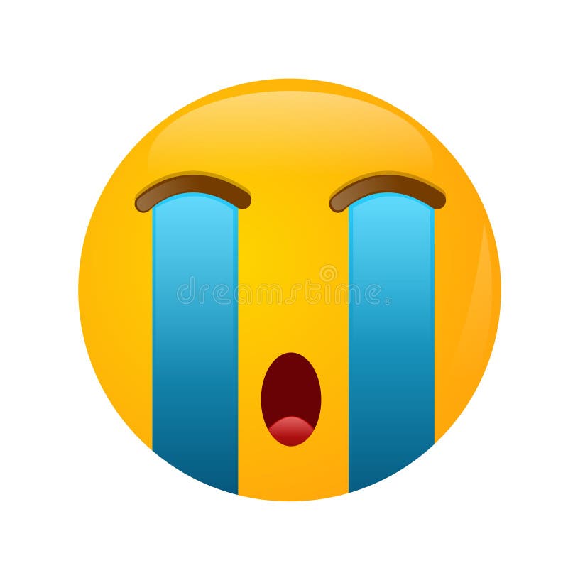 Crying Cute Emoji Vector Illustration Design Stock Vector ...