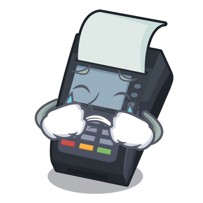 Crying EDC Machine in the Cartoon Shape Stock Vector - Illustration of ...