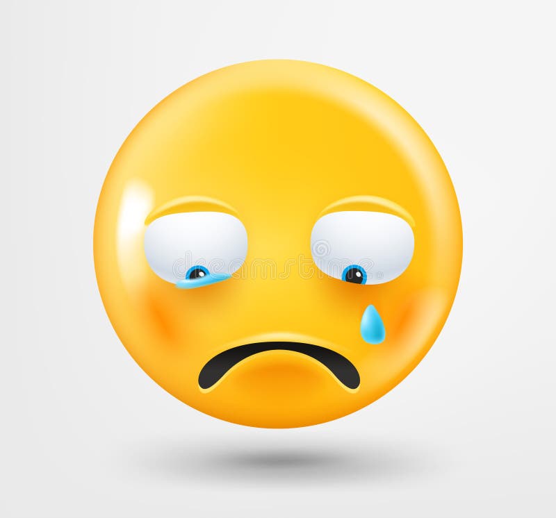 Crying Emoticon 3d Vector. Emoji Isolated on White Background Stock ... Crying Emoticon 3d Vector. Emoji Isolated on White Background Stock ...