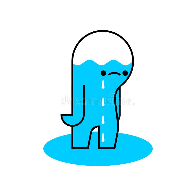 Crying emotion. Cry icon stock vector. Illustration of depressed ...