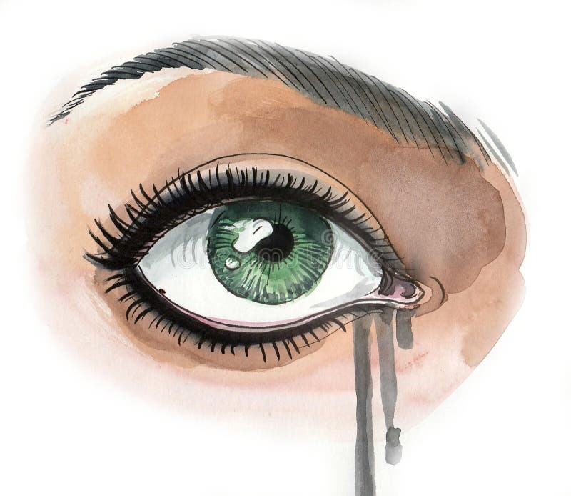 Crying eye stock illustration. Illustration of sunglasses - 362687400