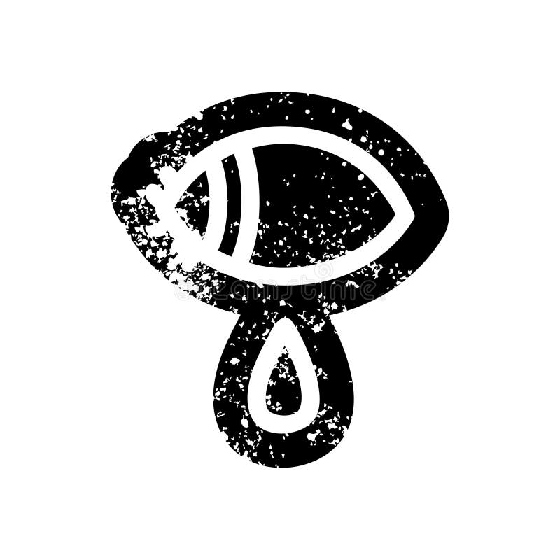 Crying Eye Distressed Icon Symbol Stock Vector - Illustration of icon ...