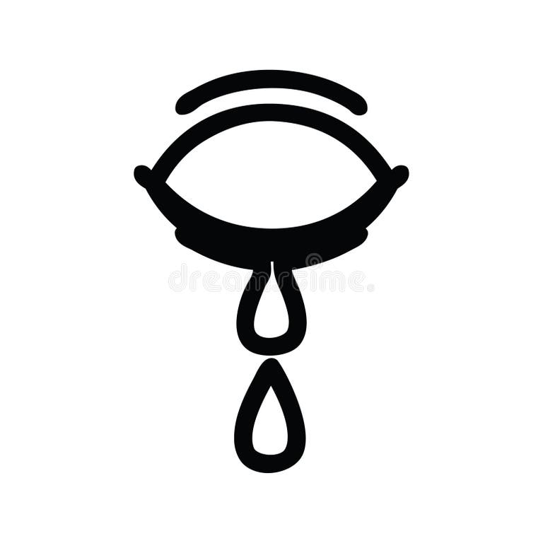 Crying eye icon stock vector. Illustration of crying - 149234561