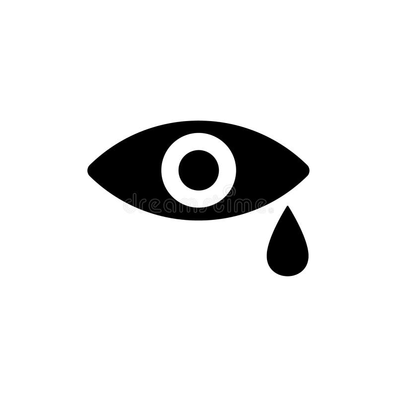 Crying Eye Vector Illustration. Ill Eye Vector Icon Stock Vector ...