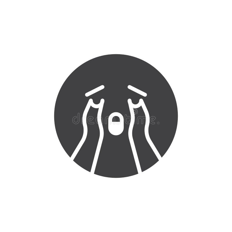 Crying Face Emoji Vector Icon Stock Vector - Illustration of unhappy ...