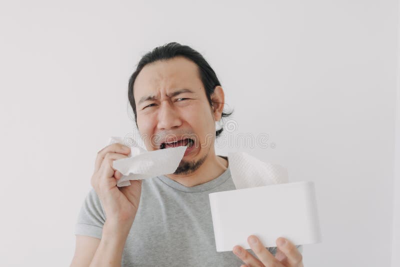 Sad and Crying Face of Man Working in Office. Stock Image - Image of ...