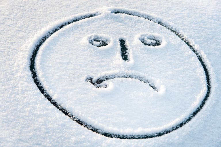 Crying face in the snow stock photo. Image of frost, snowed - 23110032