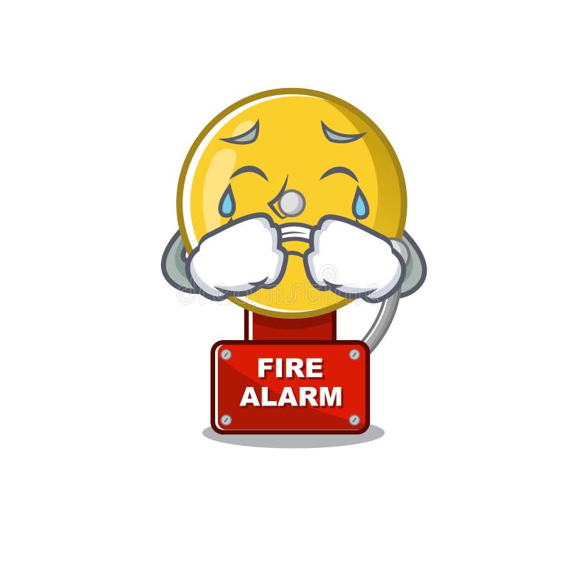 Crying Fire Truck Mascot Cartoon Stock Vector - Illustration of siren ...