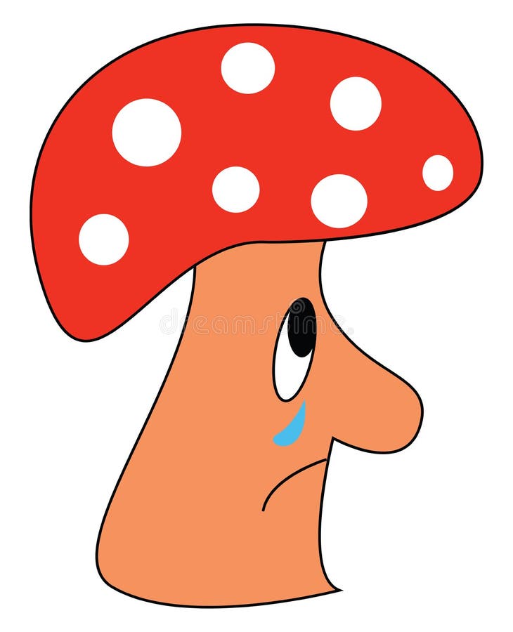 Crying Fly Agaric, Vector or Color Illustration Stock Vector ...