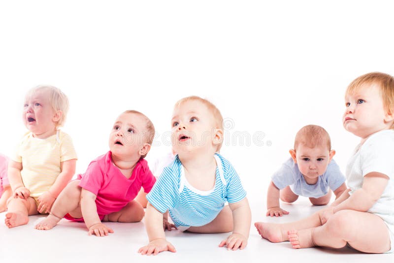 Children`s Grief of the Three Babies Stock Photo - Image of relatives ...