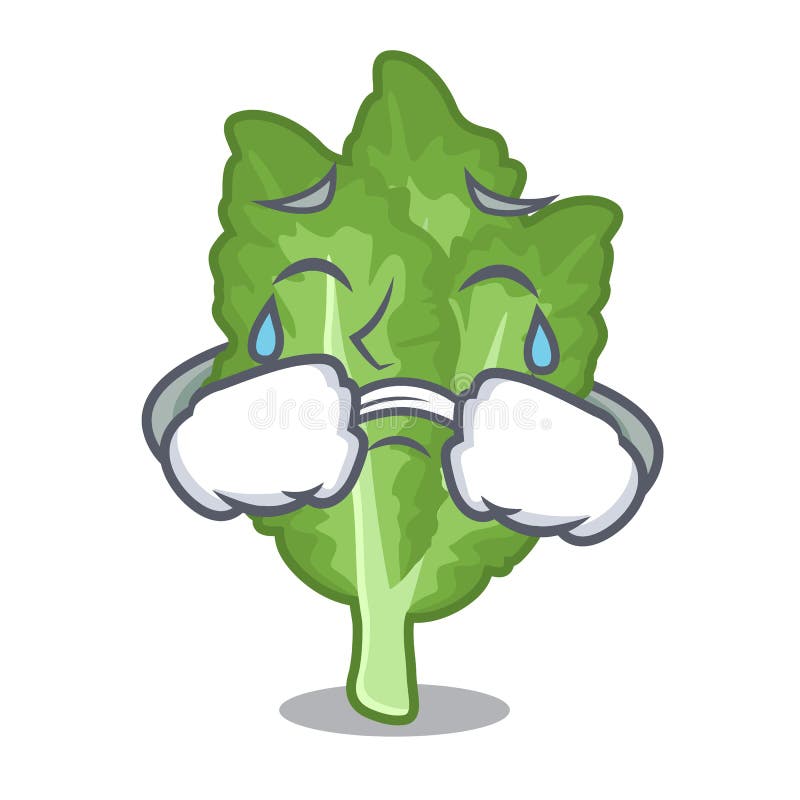 Crying Green Mustard in the Cartoon Shape Stock Vector - Illustration ...